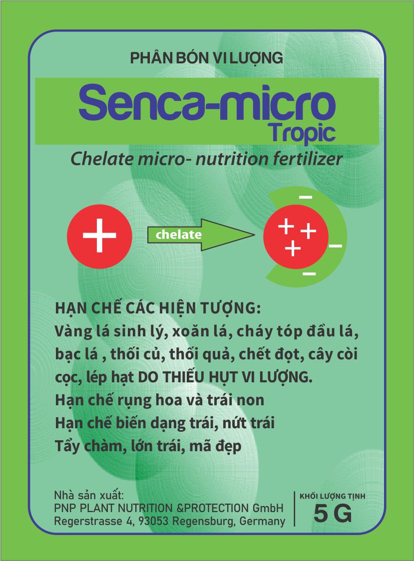 Phân bón SENCA. Senca Micro Tropic 100% chelate(-)